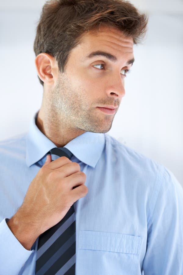 The Modern Professional. a Handsome Young Businessman at Work. Stock ...