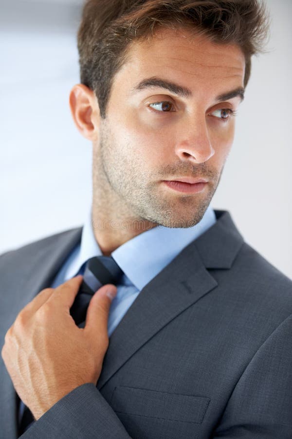 The Modern Professional. a Handsome Young Businessman at Work. Stock ...