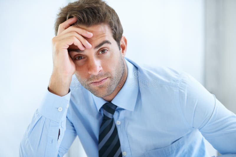 The Modern Professional. a Handsome Young Businessman at Work. Stock ...