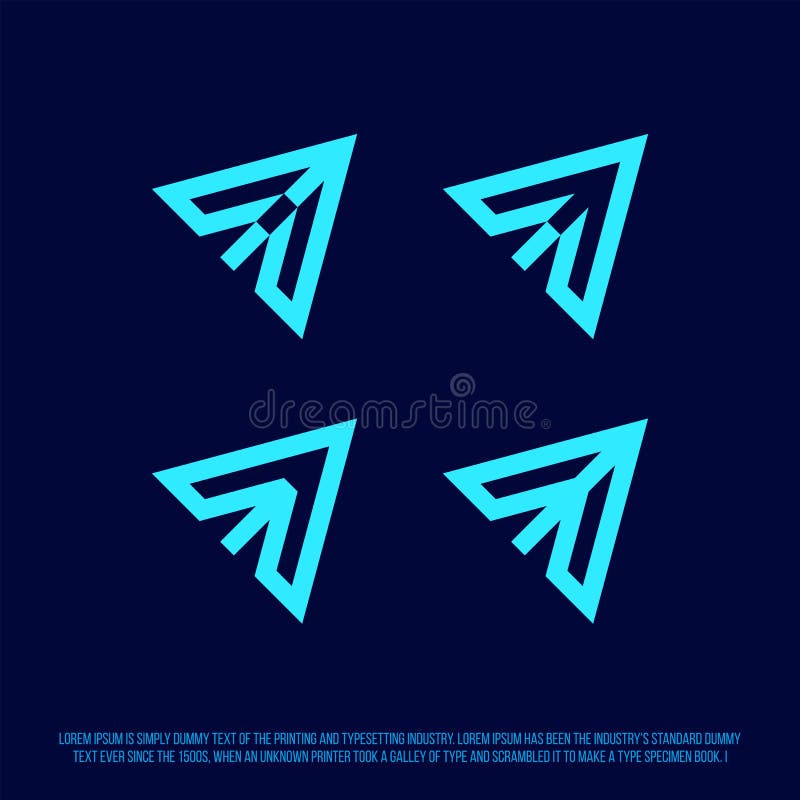 Modern Professional Icon Set Arrow in Technology Style Stock Vector ...