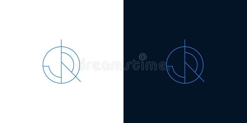 Modern and Professional JR Initials Abstract Logo Design 3 Stock Vector ...