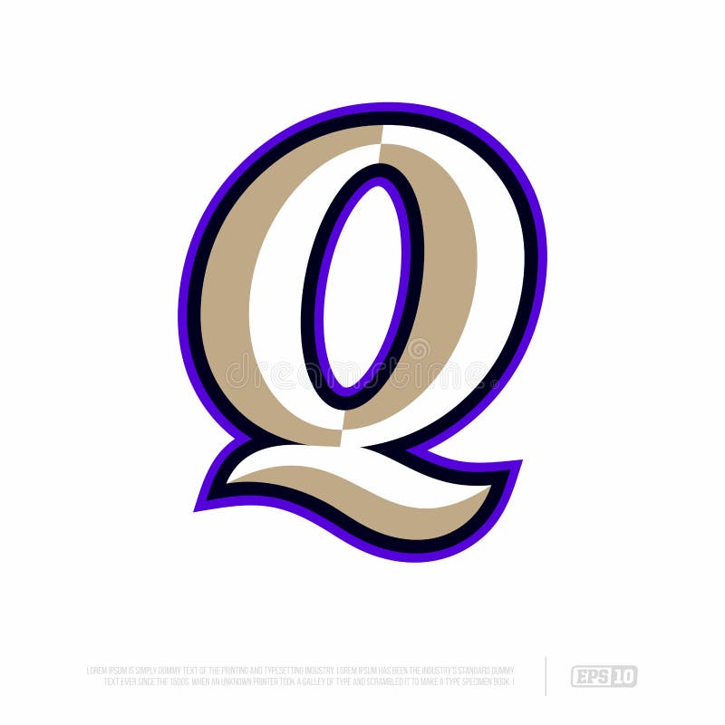 Modern Professional Letter Emblem for Sport Teams. Q Letter Stock ...
