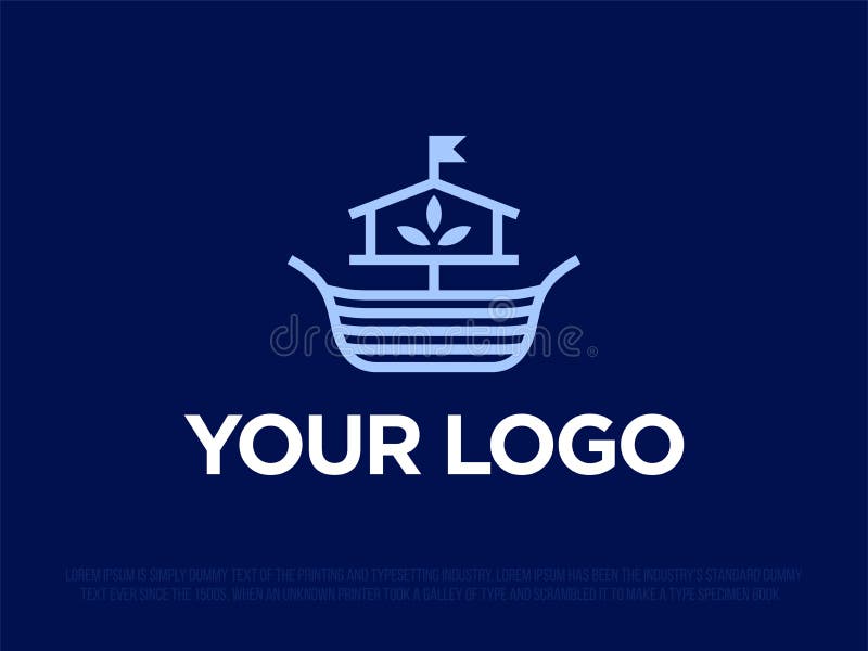 Modern Professional Logo Ark Construction in Blue Theme Stock Vector ...