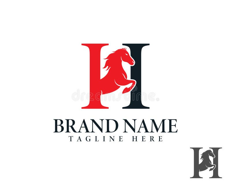 Modern and Professional Logo Concept of Horse with Letter H. Stock ...