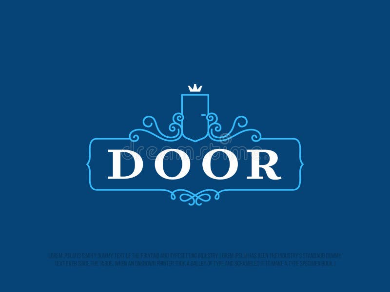 Modern Professional Logo Door in Blue Theme Editorial Image ...