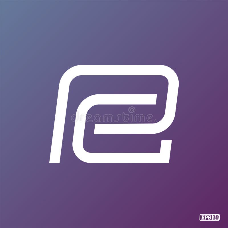 Modern Professional Logo Monograma PG in Purple Theme Stock Vector ...