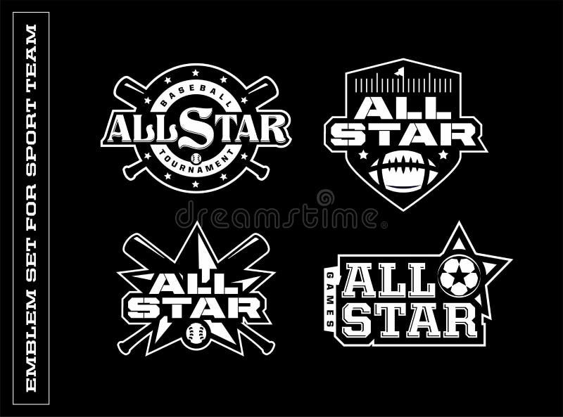 Modern Professional Logos and Emblems for Various Sports Teams Stock ...