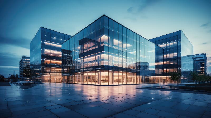 Modern Professional Office Building Stock Illustration - Illustration ...