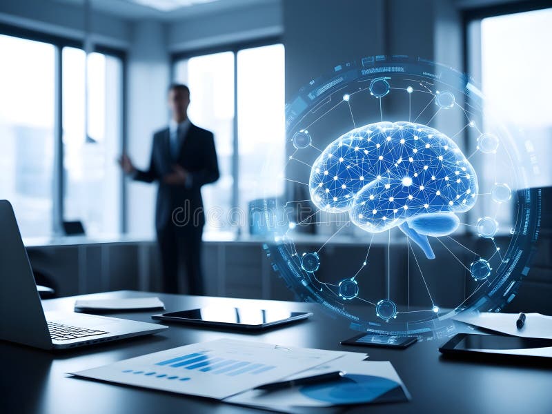 Modern, Professional Office Setting with a Focus on Technology and ...