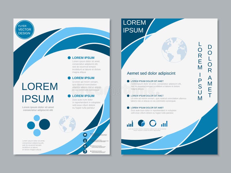 Modern Two-sided Booklet Vector Template Stock Vector - Illustration of ...