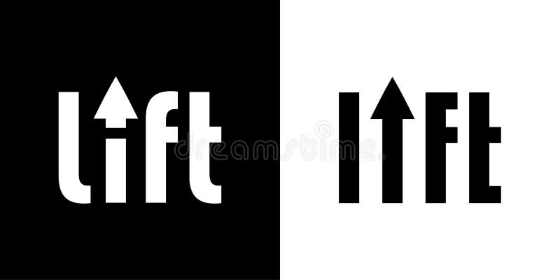 Modern Professional Typography Logo. Lift Logo and Arrow Stock ...