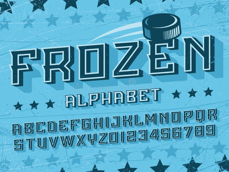 Modern Professional Vector 3d Alphabet Frozen. Custom Typeface Stock ...
