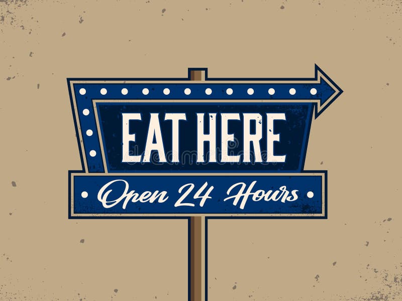 Modern Professional Vector Signage in Retro Theme Editorial Stock Image ...