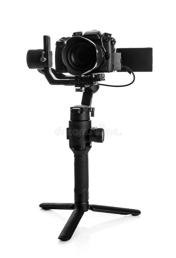 Modern Professional Video Camera Isolated Stock Photo - Image of ...