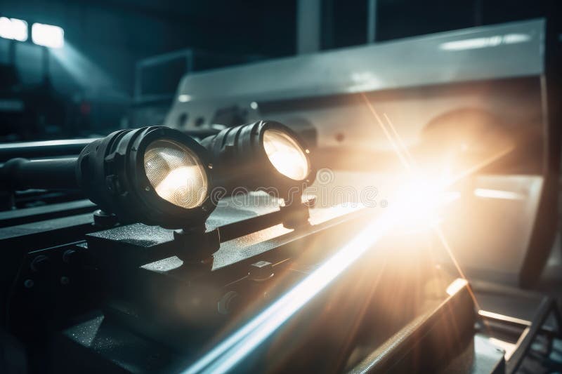 Lens Optic Technology and Equipment. Generative AI Stock Illustration ...