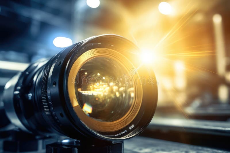 Lens Optic Technology and Equipment. Generative AI Stock Illustration ...