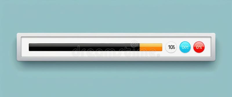 Modern Progress Bar UI Design Element - 10 Complete Stock Illustration ...