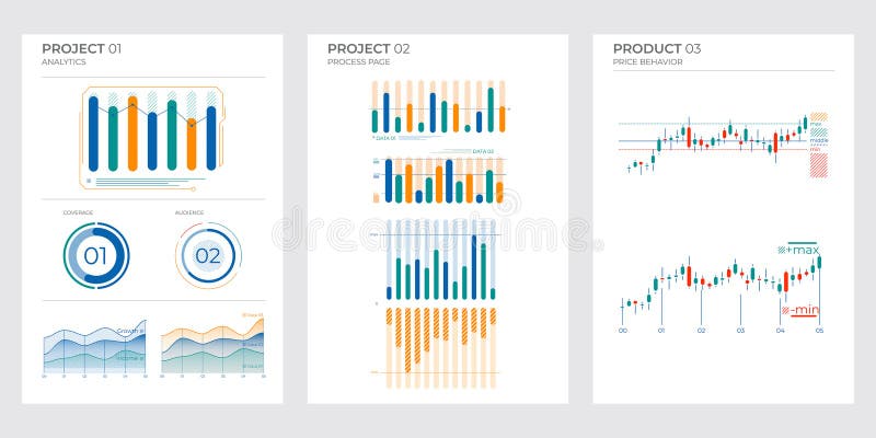 Project Elements Commercial Charts. Modern Visual Vector Illustration ...