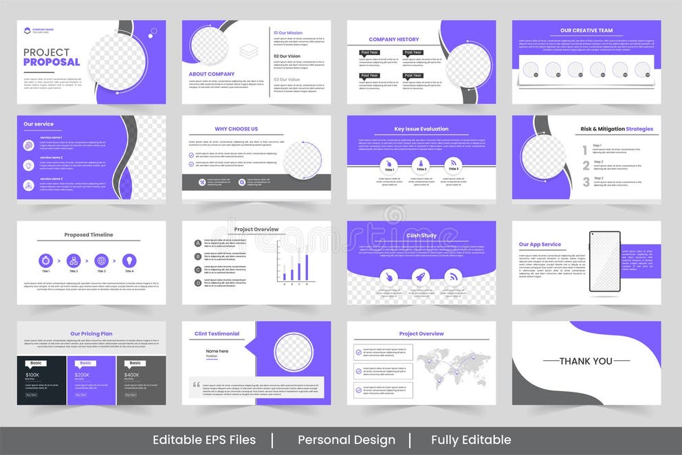 Modern Project Proposal Template, Modern Presentation Template Set ...