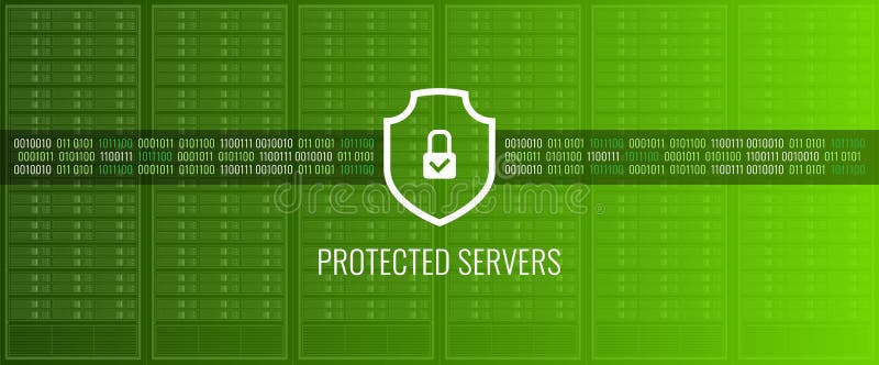 Modern Protected Servers. Vector Stock Vector - Illustration of privacy ...