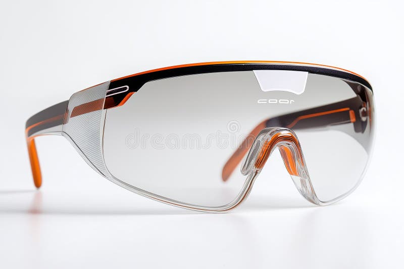 Modern Protective Glasses Laying on White Surface Stock Image - Image ...
