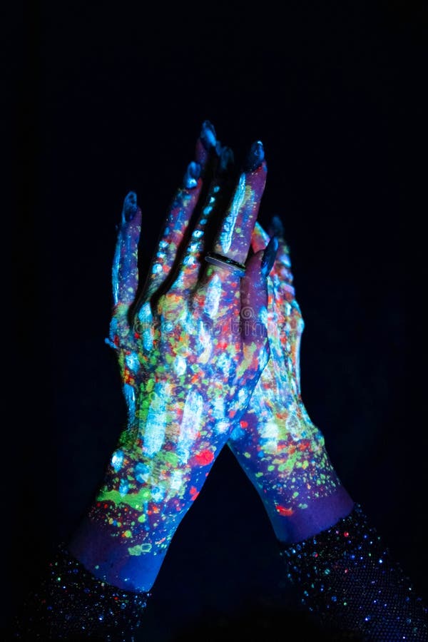 Modern Psychedelic Creative Element with Human Palm for Posters ...