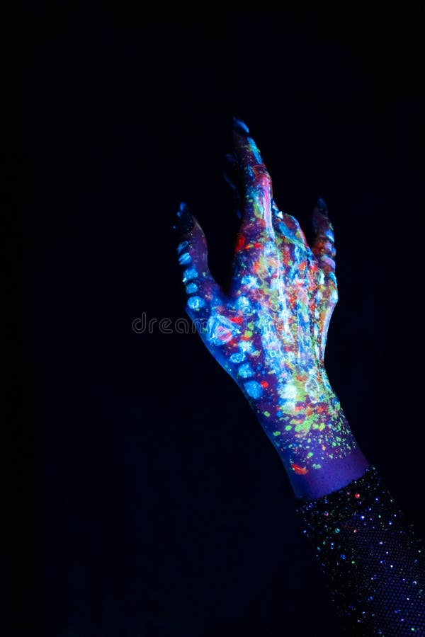 Modern Psychedelic Creative Element with Human Palm for Posters ...