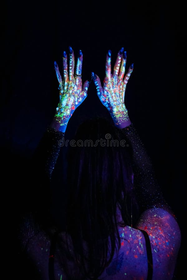 Modern Psychedelic Creative Element with Human Palm for Posters ...