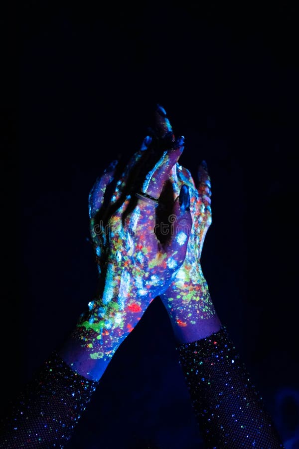 Modern Psychedelic Creative Element with Human Palm for Posters ...