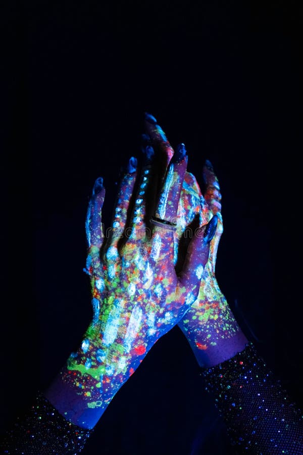 Modern Psychedelic Creative Element with Human Palm for Posters ...