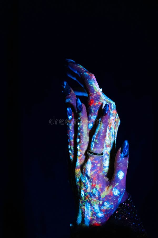 Modern Psychedelic Creative Element with Human Palm for Posters ...