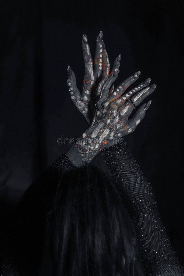 Modern Psychedelic Creative Element with Human Palm for Posters ...