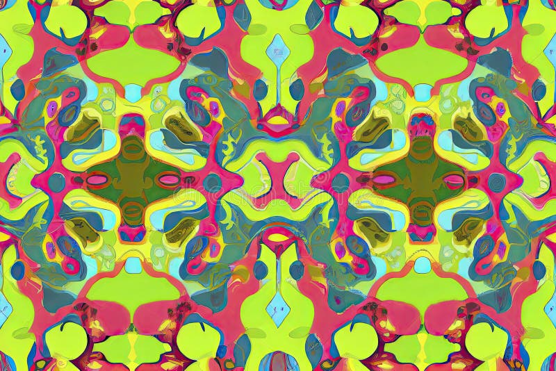 A Modern Psychedelic Fashion Seamless Pattern is a Design Concept Stock ...