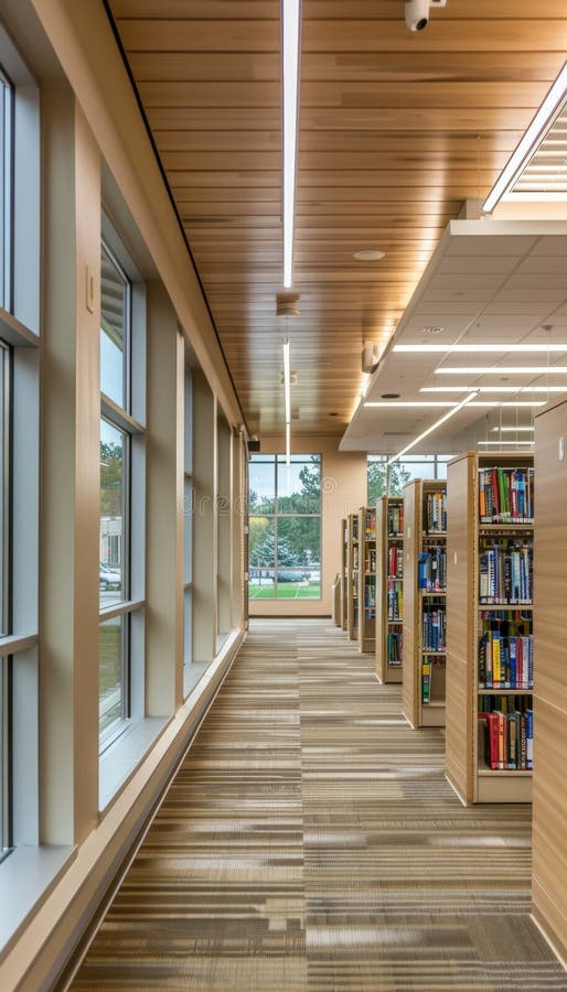 Modern Public Library with Energy Efficient Retrofit, Enhanced ...