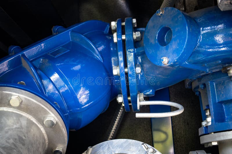 Modern Pumping Station Engine Featuring Various Components Showcasing ...