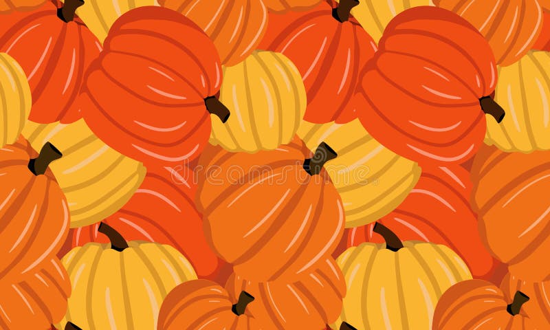 Modern Pumpkin Vector Seamless Pattern for Web Design, Cards and ...