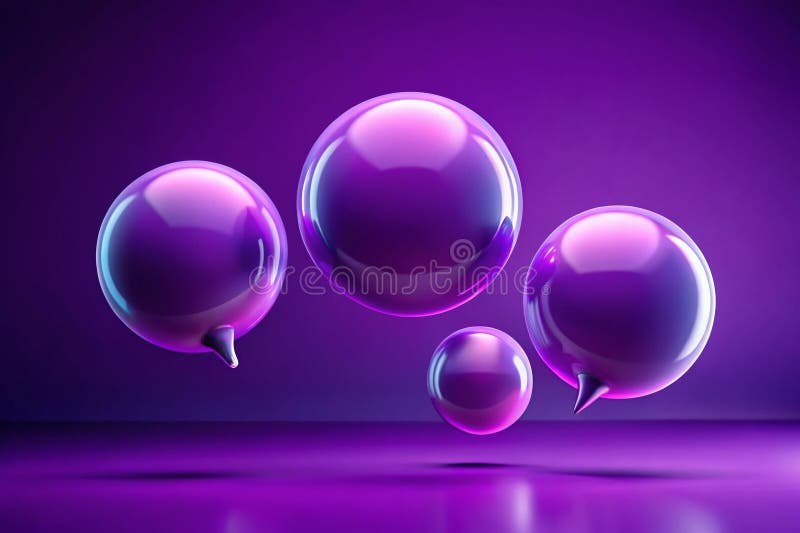 Modern Purple 3D Speech Bubbles a Minimalist Design for Effective ...