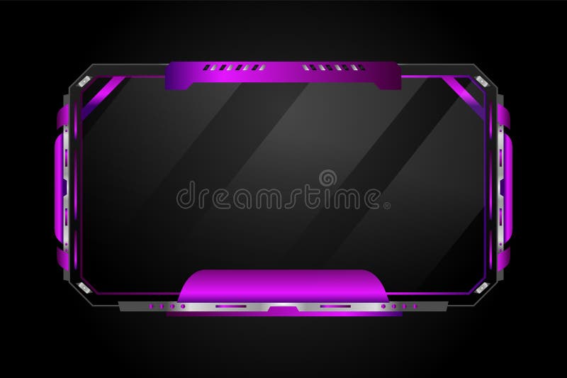 Modern Purple Game Overlay Stream Panel Isolated Stock Vector ...