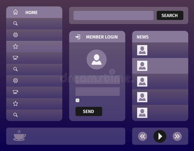 Vector Conception of Blue Mobile User Interface Stock Vector ...