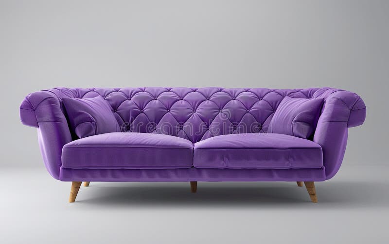 Modern Purple Sofa Picture -Generative Ai Stock Illustration ...