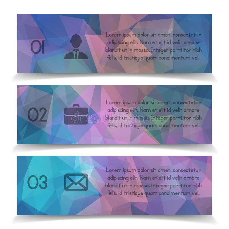 Modern Purple Triangular Style Business Infographics. Vector Ill Stock ...