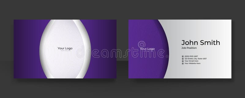 Modern Purple and White Business Card - Creative and Clean Business ...