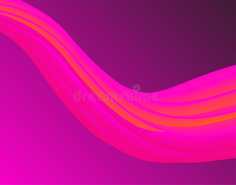 Modern Purple Yellow Wave Background with Gradation and 3D Effect, a ...