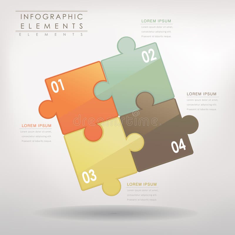 Modern Puzzle Infographic Elements Stock Vector - Illustration of ...
