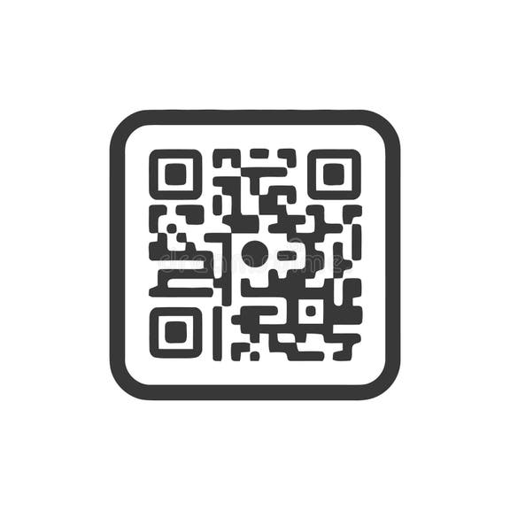 Modern QR Code Icon Design, Simple and Clean Vector Illustration Stock ...