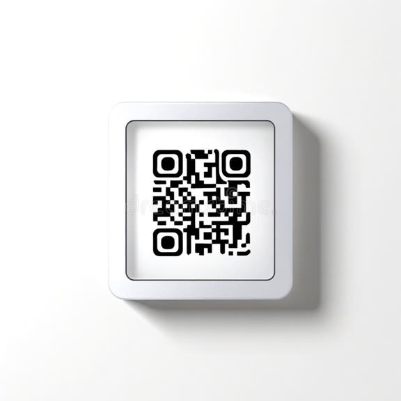 Modern QR Code Icon on White Background Stock Illustration ...