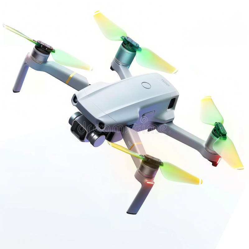 Modern Quadcopter Drone on White Background. Generative Ai Stock ...