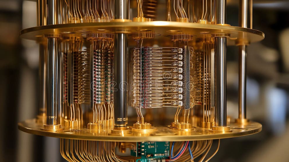 Modern Quantum Computer Processor Core Stock Illustrations – 1,882 ...