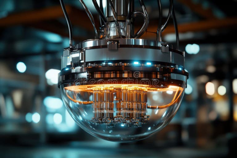 Modern Quantum Computing Device Illuminated in a Laboratory Setting at ...