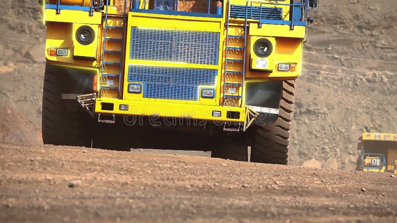 The Modern Quarry Truck Drives through the Quarry. Visualization of the ...